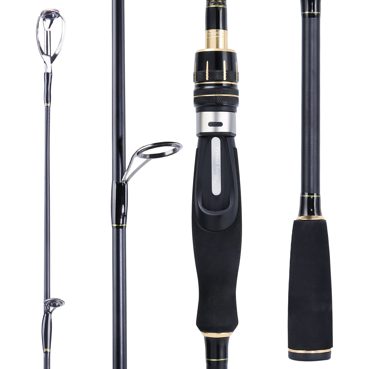 Sougayilang Fishing Rod, 24 Ton Carbon Fiber Casting and Spinning Rods - One Piece Rods