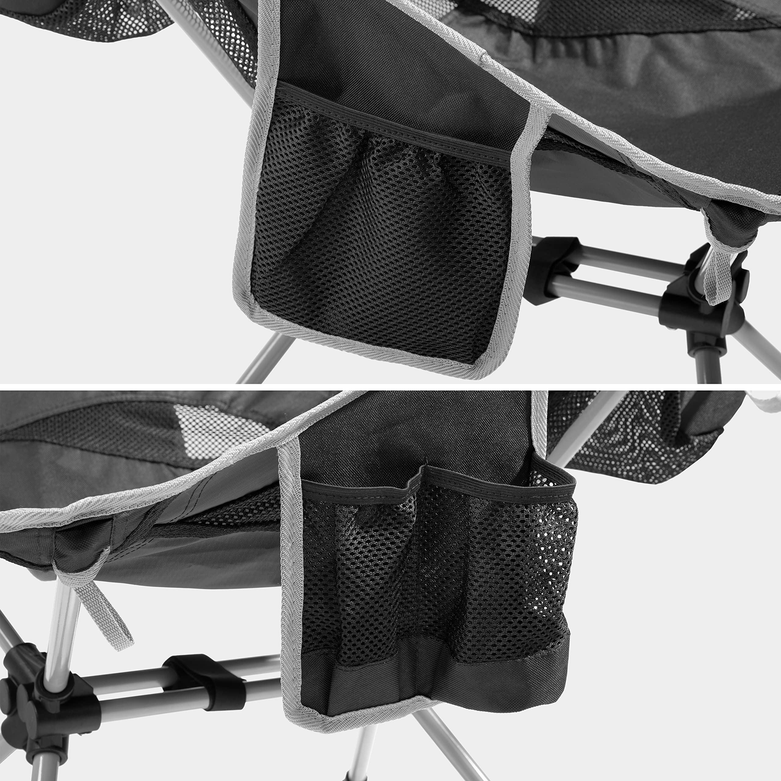 Ubon Compact Folding Camping Chair Lightweight Portable Backpacking Chairs with 2 Side Pockets Support up to 300lbs Blue