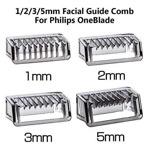 RICH Guide Comb for Philips OneBlade, Facial Hair Clippers Beard Trimmer Guide Comb,1/2 / 3 / 5mm for Choose