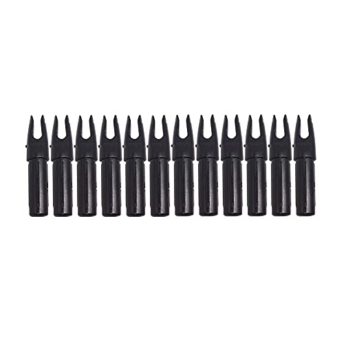 traderplus Plastic Arrow Tail Carbon Nock Arrow Accessories Inner Diameter 6.20mm, Pack of 12 (Black)
