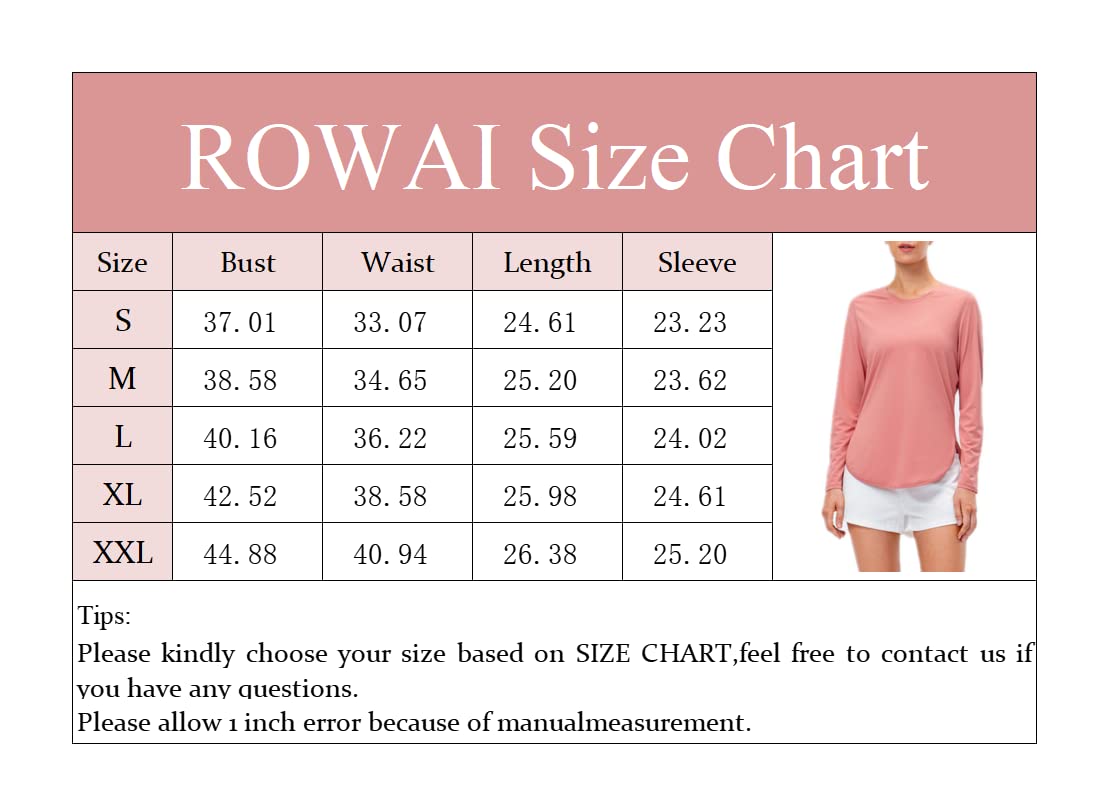Women's Long Sleeve Shirts UPF 50+ Shirts UV Protection Lightweight Running Sport Workout Tops White M