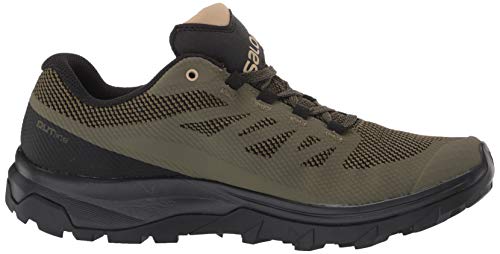 Salomon Outline Gore-TEX Hiking Shoes for Men, Burnt Olive/Black/Safari, 10