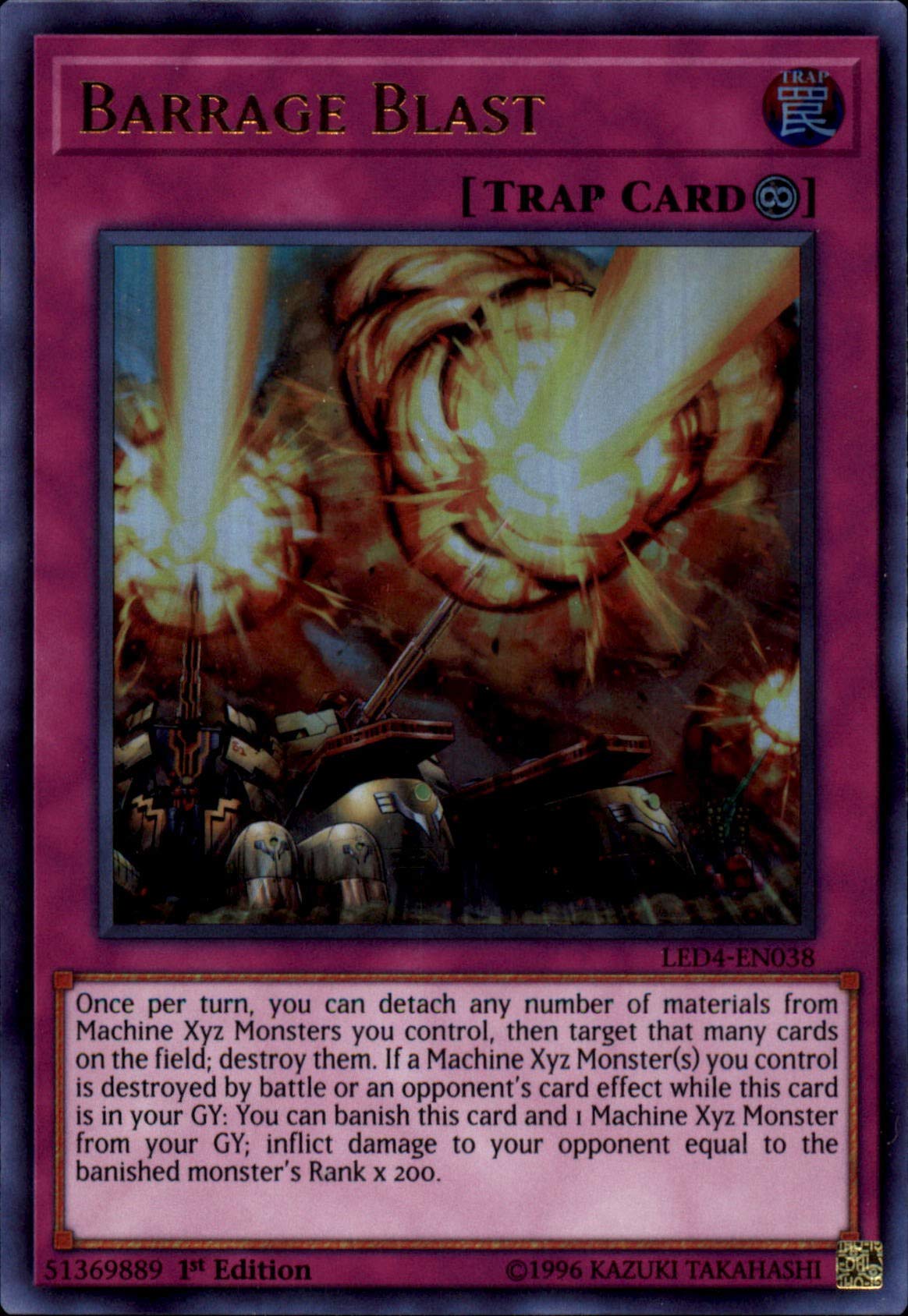 Yu-Gi-Oh! - Barrage Blast - LED4-EN038 - Legendary Duelists: Sisters of the Rose - 1st Edition - Ultra Rare
