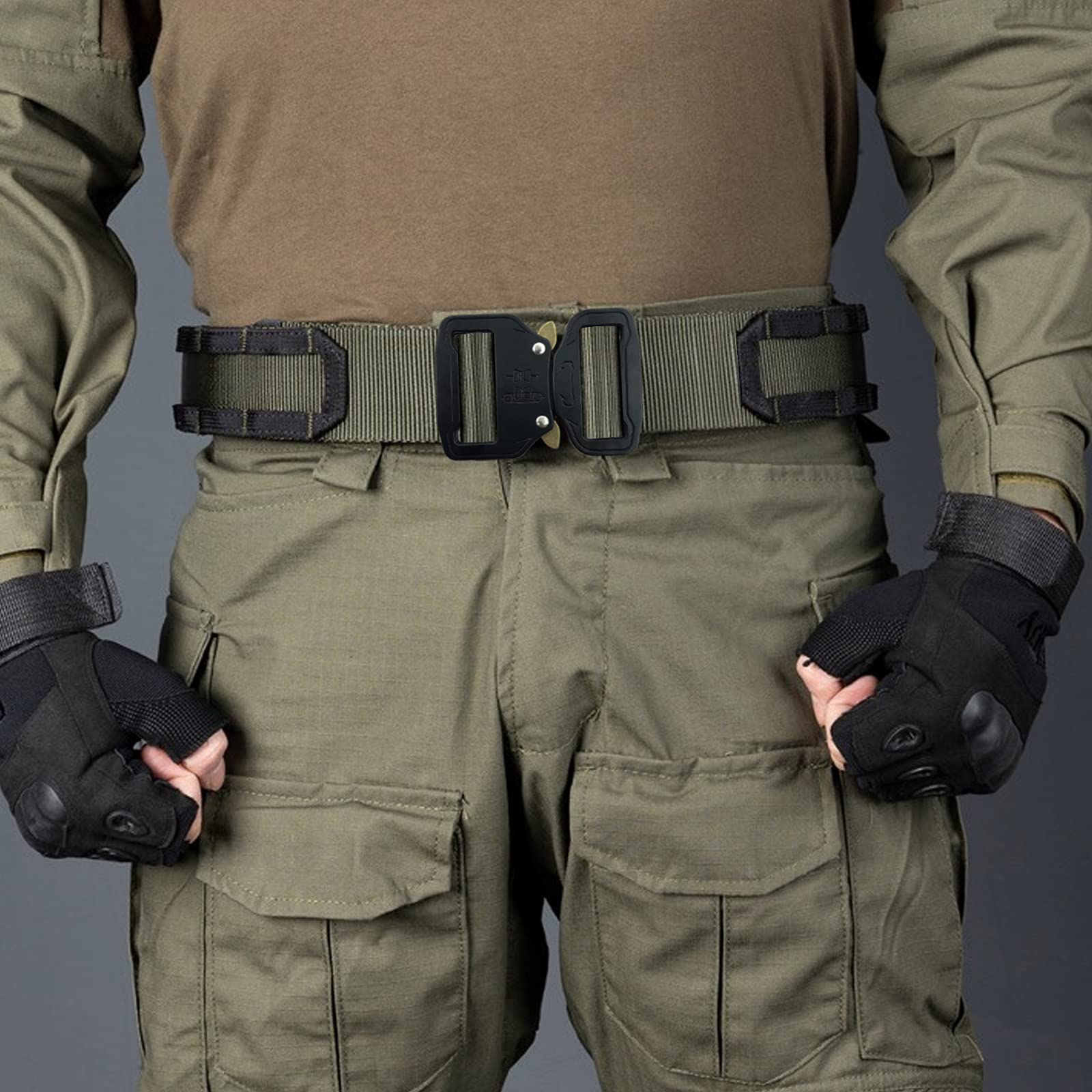 TXZWJZ Metal Buckle Dual Adjustable Tactical Belt Buckle,1.5inch(38mm) Heavy Duty Belt Buckle