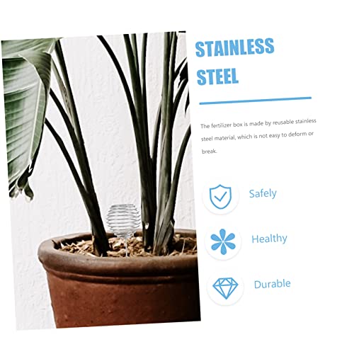 Yardwe 10pcs Tiny Pots Bonsai Fertilizers Succulent Steel Baskets Mesh Stainless Plant Holder Tool Gardening Fertilization Cups Accessories Potted for Nursery Orchid Manure Flowers
