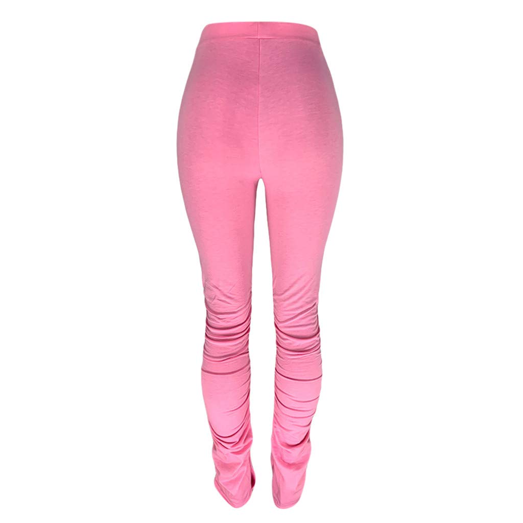 Women's Run Workout Joggers Pants Gradient Yoga Sport Stacked Leggings Womens Plus Size Casual Pants Suits for Wedding Pink