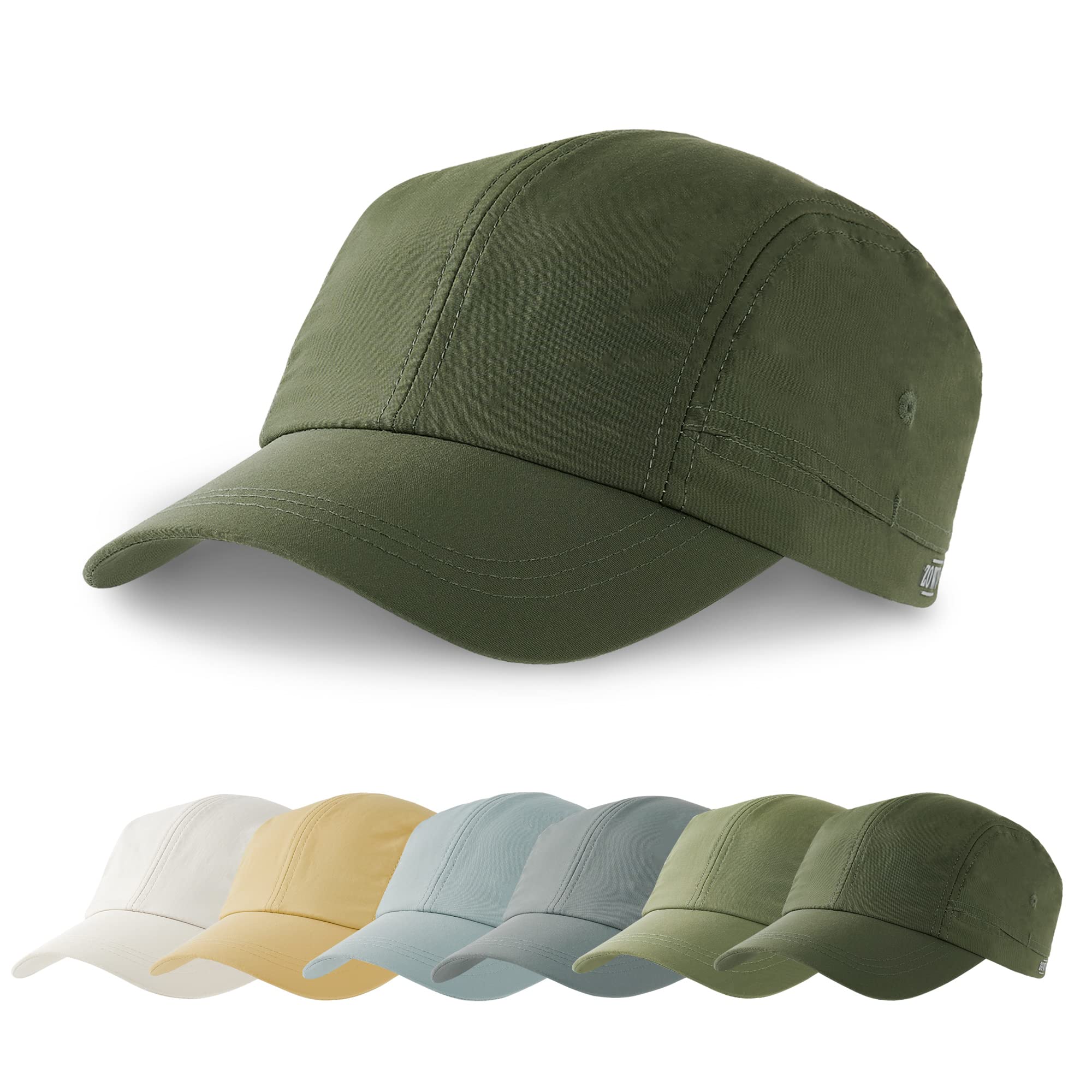 zowya Cool Sun Hat Outdoor Sport Cap Breathable Quick Drying Waterproof Unstructured Running Climbing for Men Women White, Light Thin Soft Night Reflection