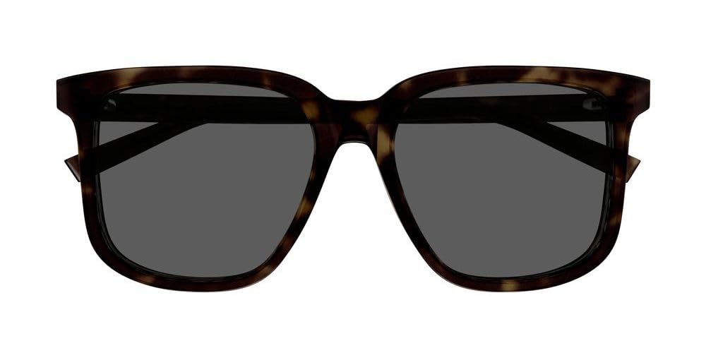 Saint Laurent Women's Oversized Square Sunglasses, Havana-Havana-Grey, One Size