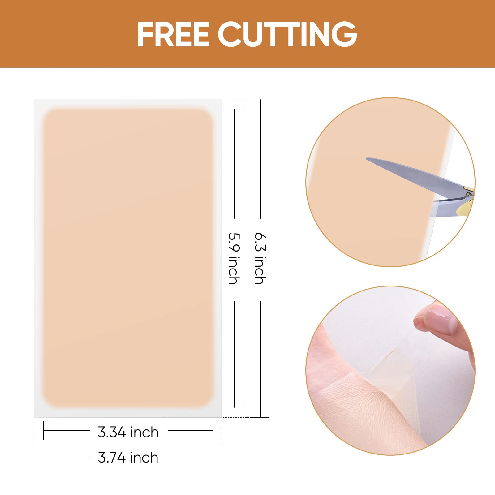 Tattoo Cover Up Tape, Ultra Thin Patch for Tattoo Scar and Birthmarks, Invisible Waterproof Skin Tone Concealer Sticker for Covering Up Scars Tattoos,6 Count (Pack of 1)