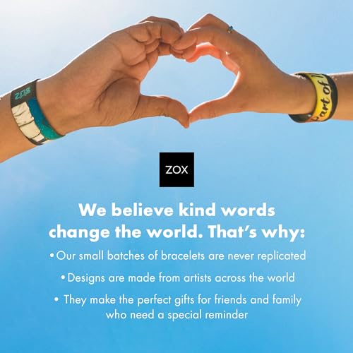 ZOX Bracelets β Believe in Yourself | Stretchy Elastic Band with Motivational Affirmations and Beautiful Artwork, Great Gift for Men, Women, and Kids (Medium)