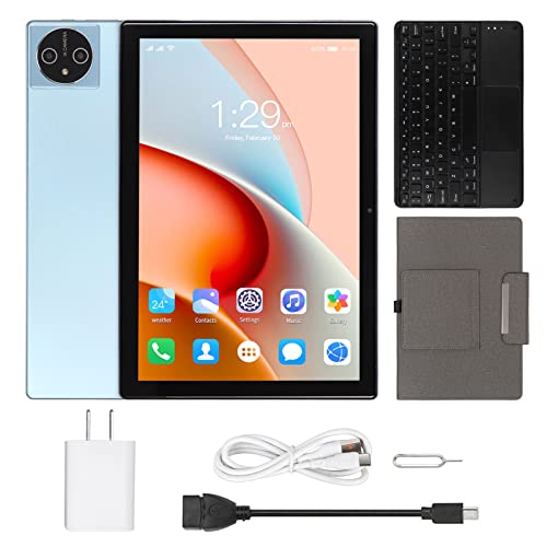 Soraz Business Tablet, HD Tablet 10.1 Inch FHD 5G WiFi 4G LTE Dual Camera with Gaming Keyboard Case (US Plug)