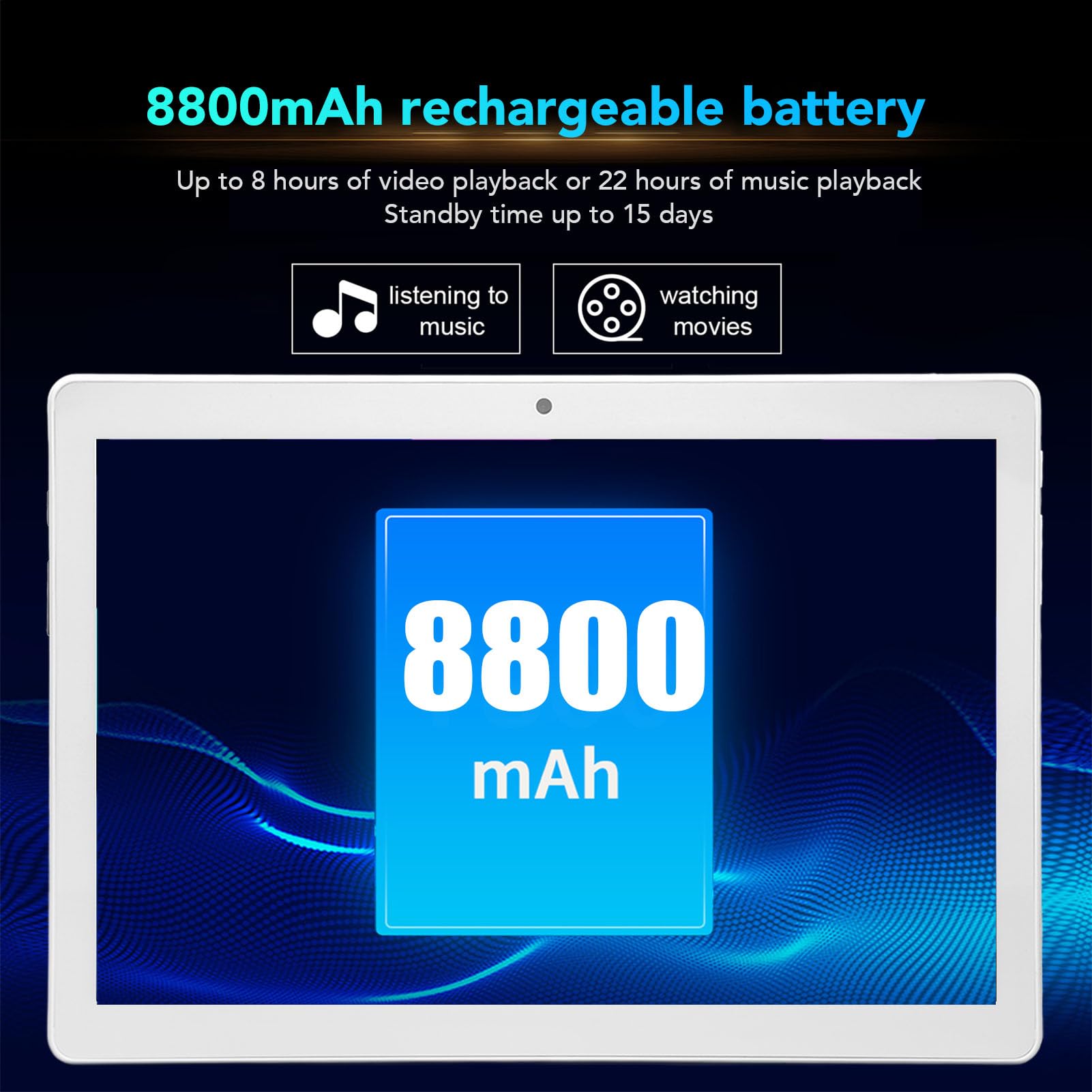 Tablet 10.1 Inch, Tablet for Android 12 4G Call 5G WiFi, 12GB RAM 256GB ROM 1920x1200 IPS 8MP 20MP Cameras, 2.0GHz Ten core CPU, 8MP+20MP Dual Camera (US Plug)