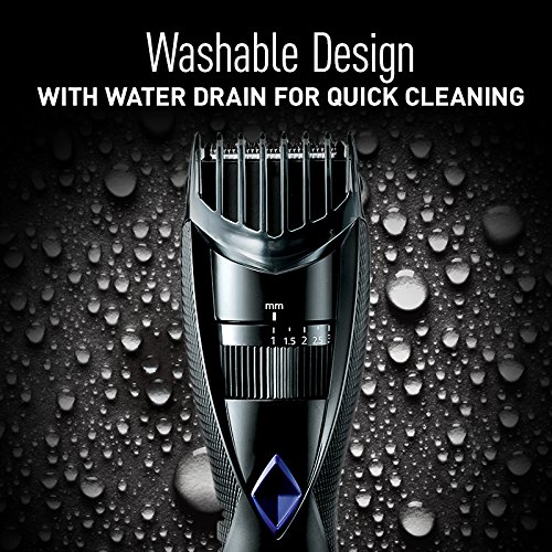 Panasonic Wet and Dry Cordless Electric Beard and Hair Trimmer for Men, Black, 6.6 Ounce