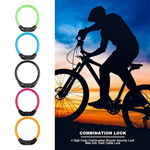 ZMYDZ Bicycle Lock Bicycle Lock Multi-Function Code Combination Bicycle Security Lock Bike Anti Theft Cable Lock-Black Bike Locks (Color : Red) (Color : Blue)