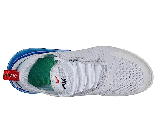 Nike Air Max 270 (Big Kid) White/Black/Pure Platinum/Light Photo Blue 7 Big Kid M