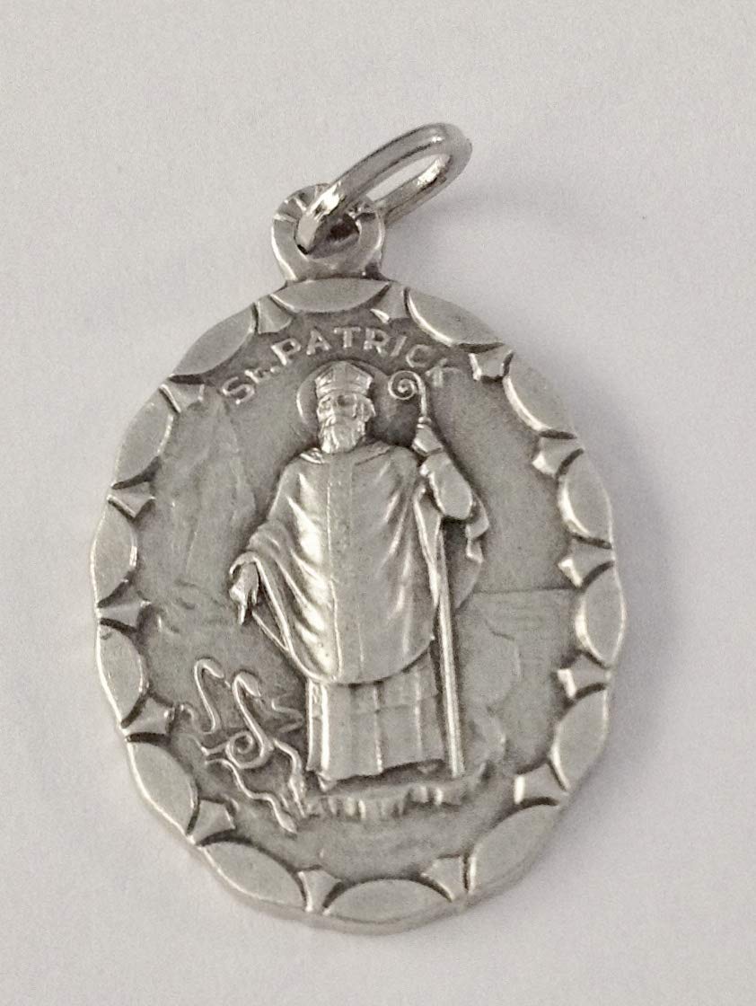 SAINT PATRICK MEDAL - OVAL SHAPE - PATRON SAINT of IRELAND -100% MADE in ITALY