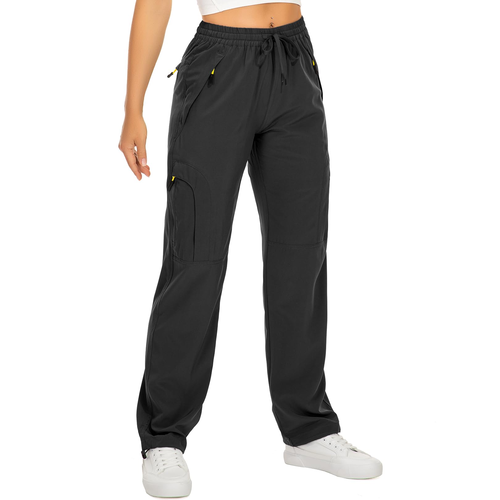 Womens Hiking Pants Quick Dry UPF 50 Travel Golf Pants lightweight Camping Work Cargo Pants Zipper Pockets