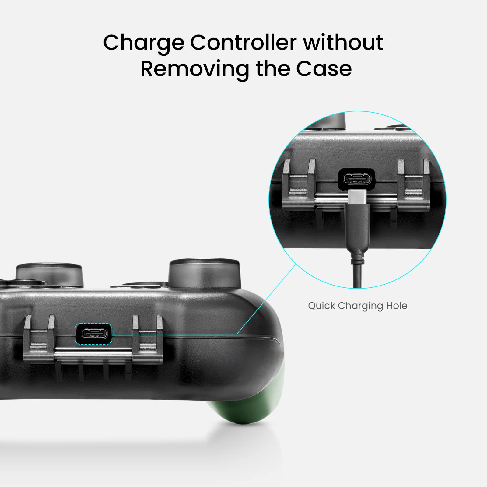 tomtoc Switch Pro Controller Case, Hard Shell Joystick Protector for Nintendo Switch OLED Pro Controller, Shock-proof, Anti-scratch, Water-resistant Switch Remote Accessory Protective Cover