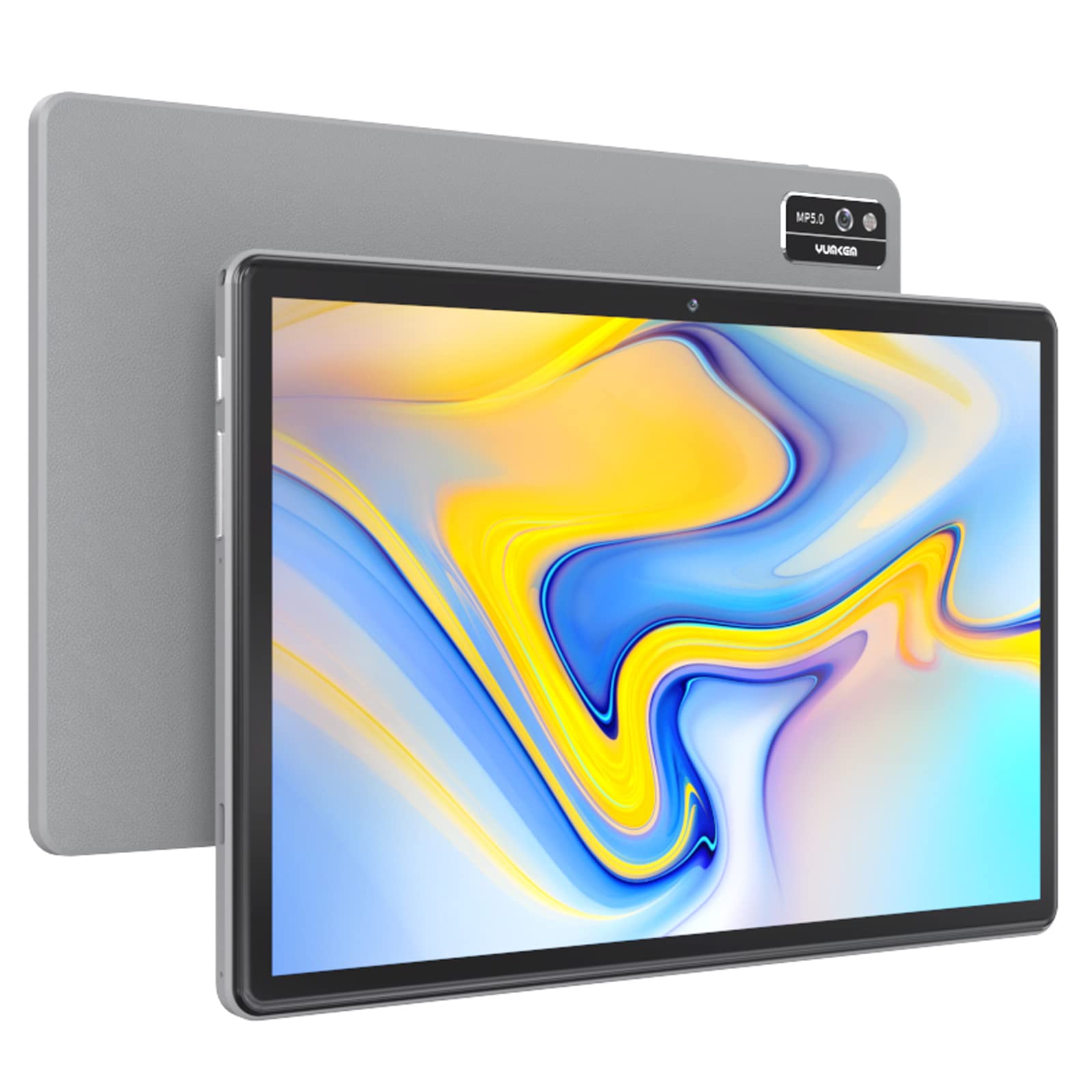 YUMKEM Tablet 10.1 inch, 4GB RAM 64GB Storage, Android 11 Go, 10 inch Android Tablets, 1280 X 800 IPS HD Display, Large Battery, Dual Camera, WiFi Only, Grey