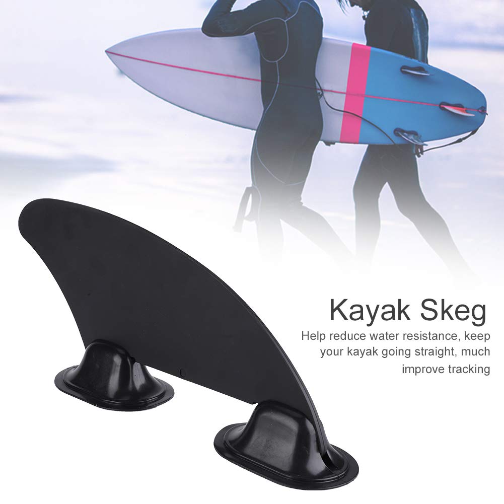 Yosoo Durable Tracking Fin, Kayak Skeg Tracking Fin Kayak Fin Mounting Points Black Watershed Board Kayak Integral Fin Boats Canoe Accessory Kayak Skeg Kajak Vin