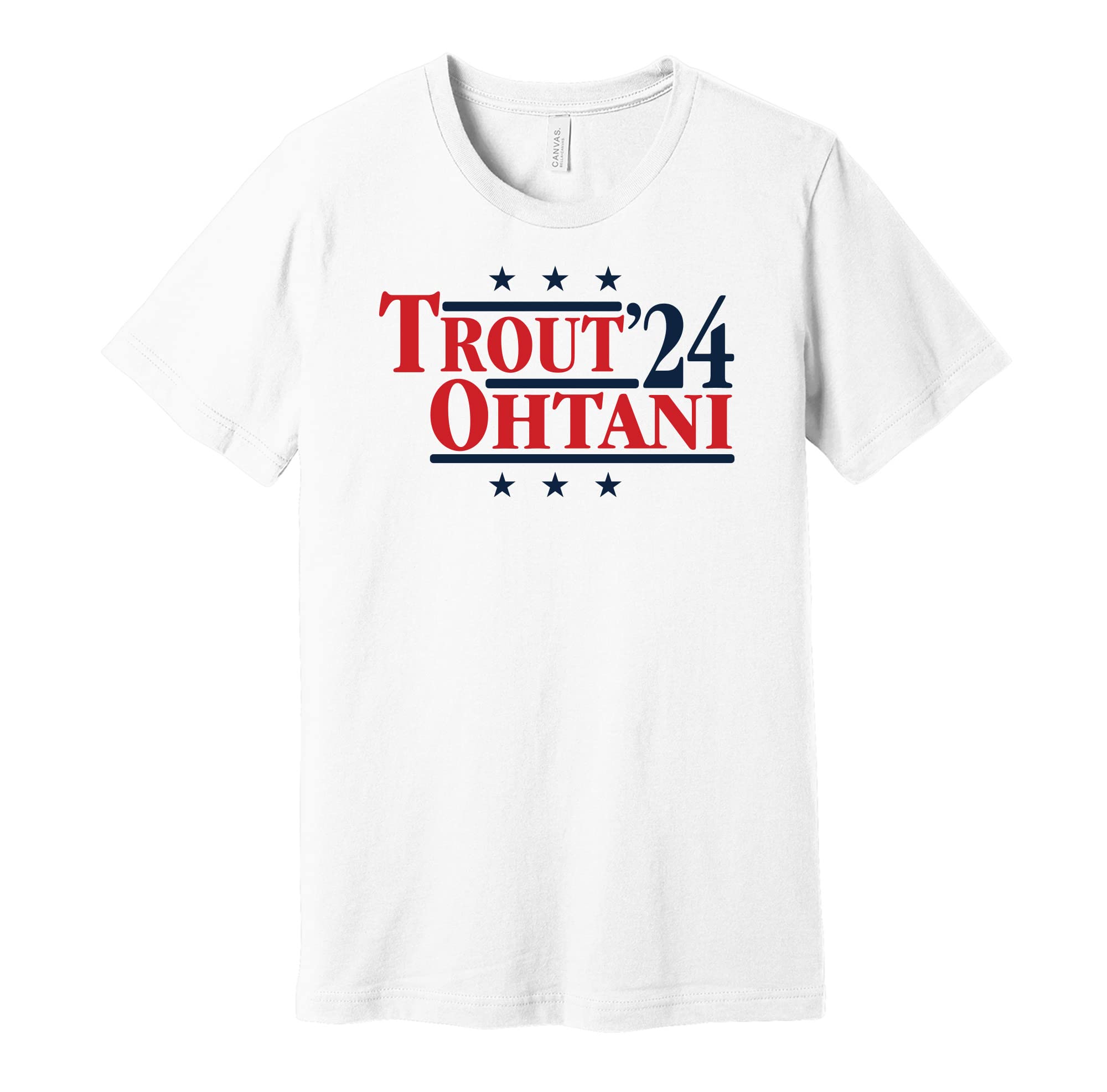 Trout & Shohei '24 - Political Campaign Parody Shirt - White - Small