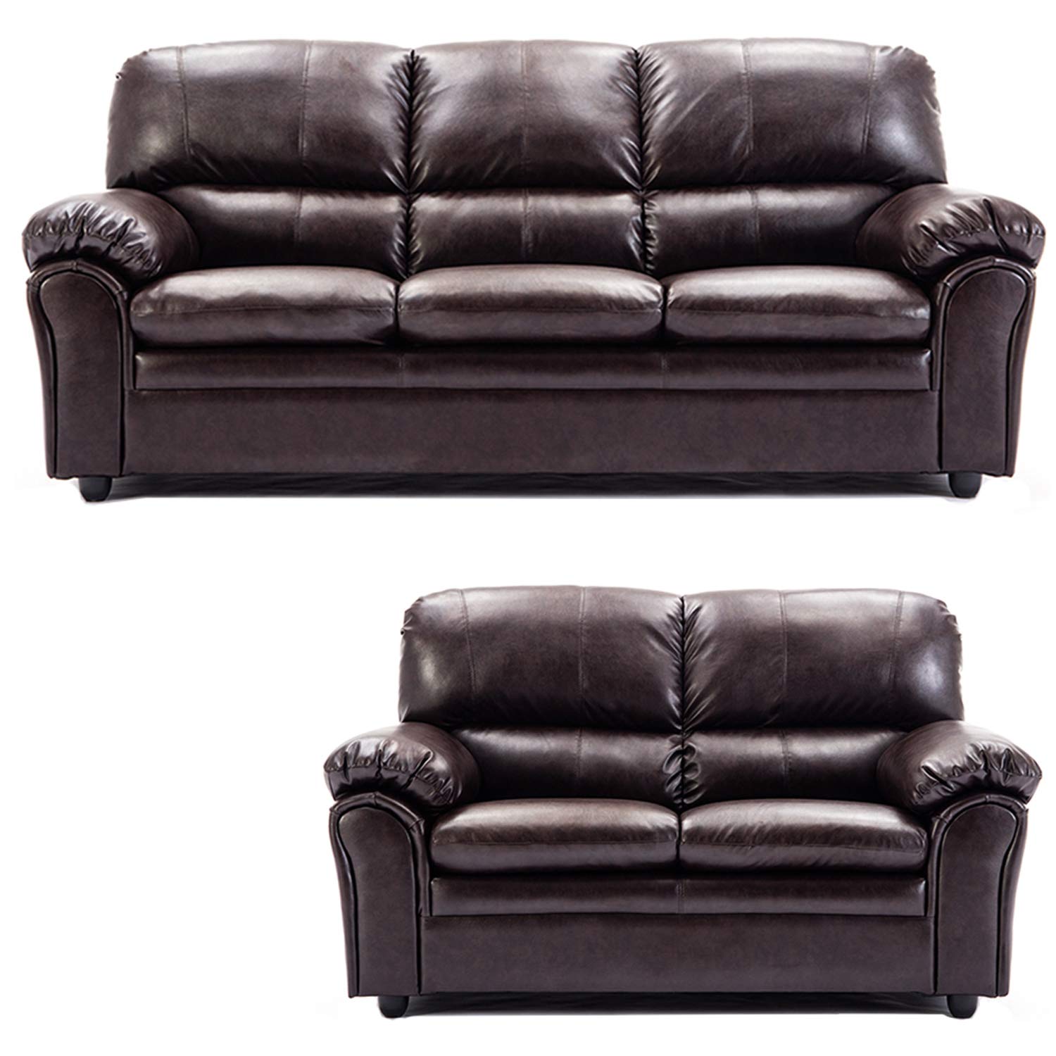 Sofa Sectional Sofa Sofa Set PU Leather Loveseat Sofa Contemporary Sofa Couch for Living Room Furniture 3 Seat Modern Futon