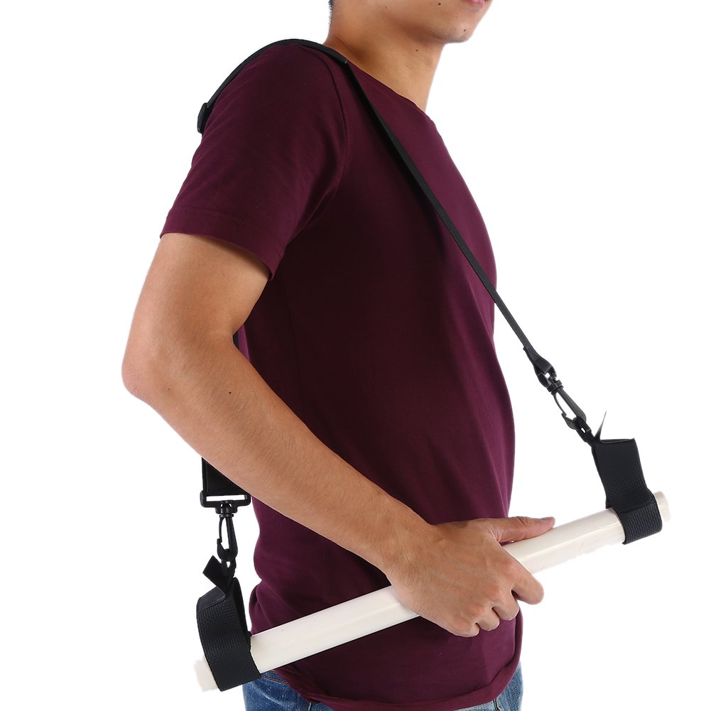 SOONHUA Fishing Rod Pole Gear Shoulder Straps with Black Portable Adjustable Carry Strap Sling Band for Outdoor Multi-Function Shoulder Strap Belt