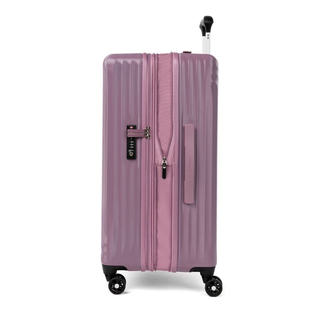 Travelpro Maxlite Air Hardside Expandable Carry on Luggage, 8 Spinner Wheels, Lightweight Hard Shell Polycarbonate Suitcase, Orchid Pink Purple, Checked Medium 25-Inch