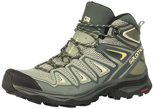 Salomon X Ultra MID 3 AERO Hiking Boots for Women, Shadow/Urban Chic/Bleached Sand, 7.5
