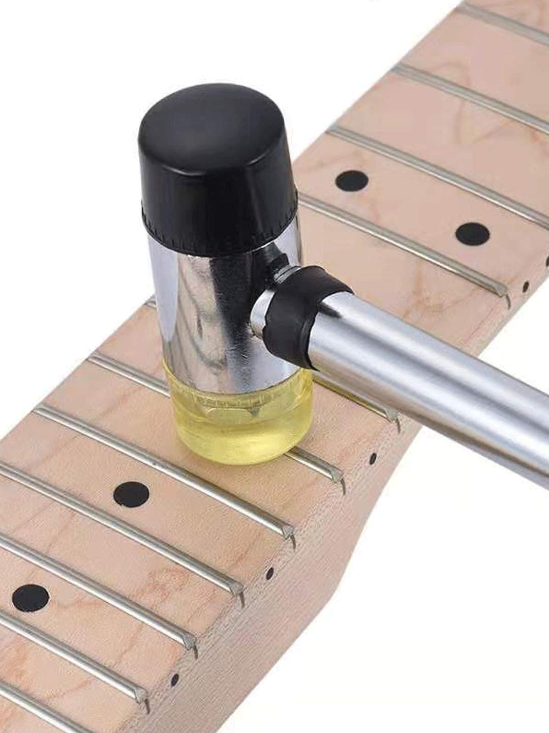 Ubrand AYUBOUSA Double Headed Rubber Hammer Mallet Detachable Replaceable Fret Fretboard Fretwork Installing Tool for Guitar Bass Ukelele Mandolin, 2012-XJC01
