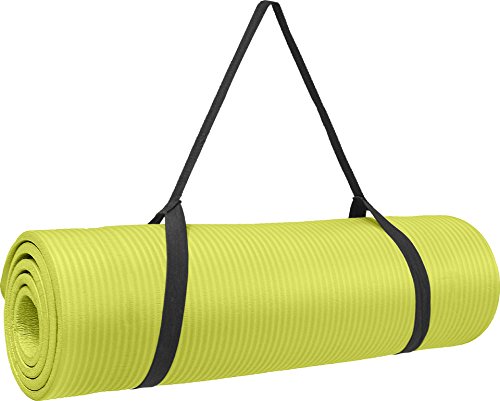 Pure Fitness 1/2 inch Ultra Thick NBR Exercise Mat - Lime