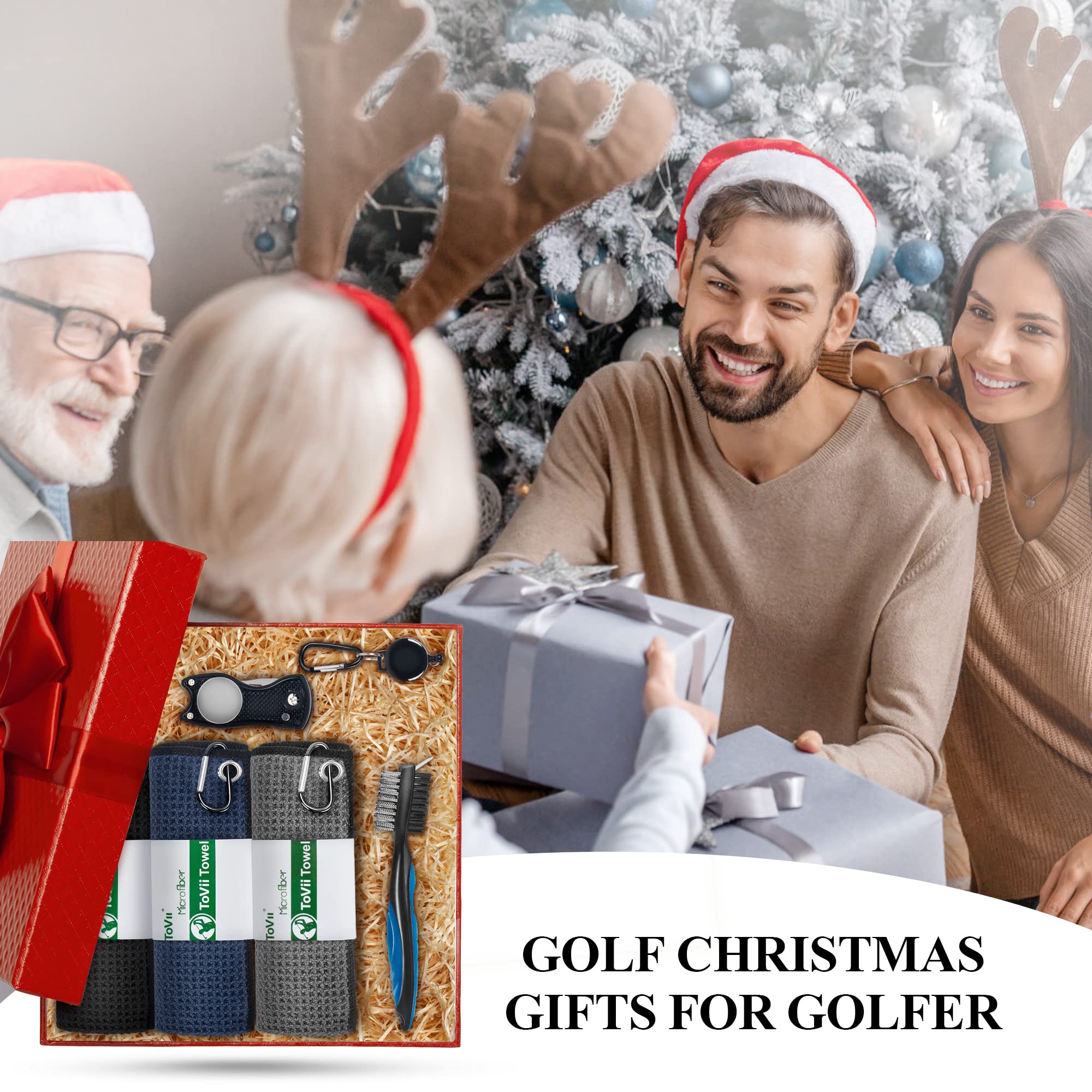 ToVii Golf Towel Golf Towels for Golf Bags for Men Golf Bag Towel Golf Accessories Golf Gifts for Men