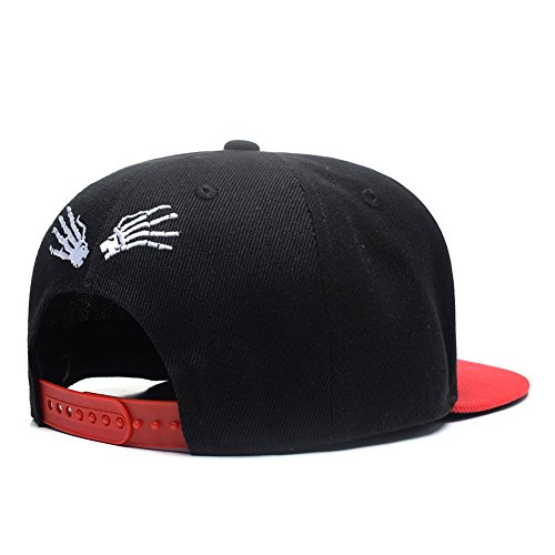 Quanhaigou Anime One Piece Character Cosplay Snapback Hat, Skull Skeleton Baseball Cap, One Piece Black, One Size