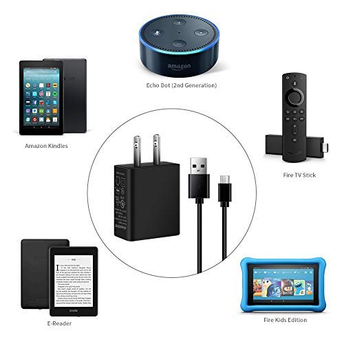 SISSFO 6.5 Ft USB C Micro USB Charger Compatible with Fire HD 6 7 8 9 10,Kids Edition,Fire HD8 10 Plus,Kids Pro,Kindle Fire and Kindle E-Reader