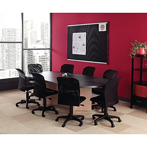 Quartet Bulletin Board, Foam, 4' x 3', Embossed, Hi-Density Fiberboard, Aluminum Frame, Black (B344A)