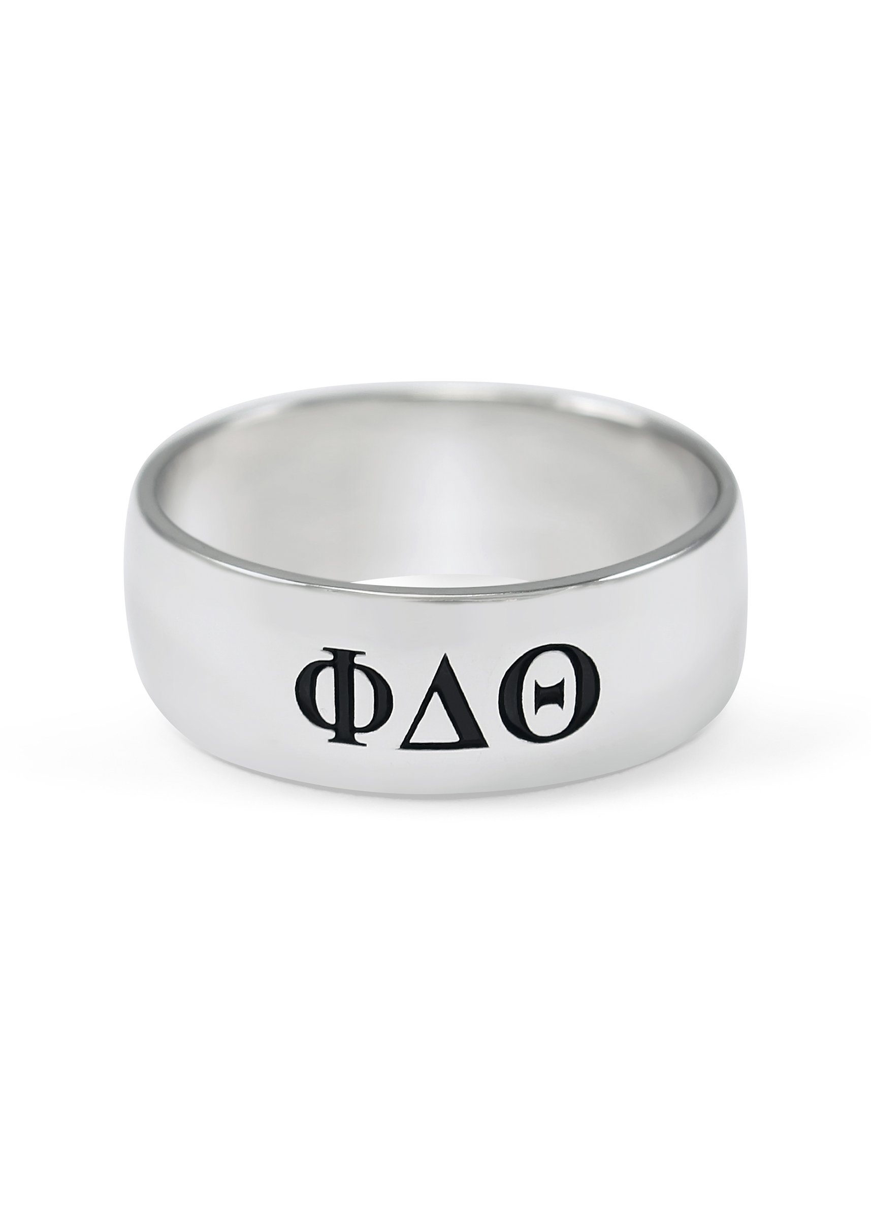Phi Delta Theta Sterling Silver Wide-Band Ring (11.0)