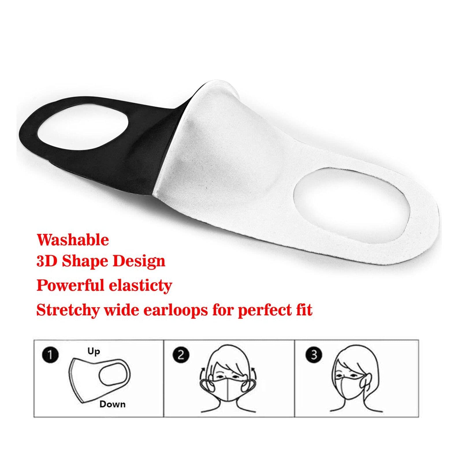 Rano Ranboo - Ranboo Dream SMP Half Black Half White Cool Mask 3D Designed Mask Washable Reusable Face Mask1