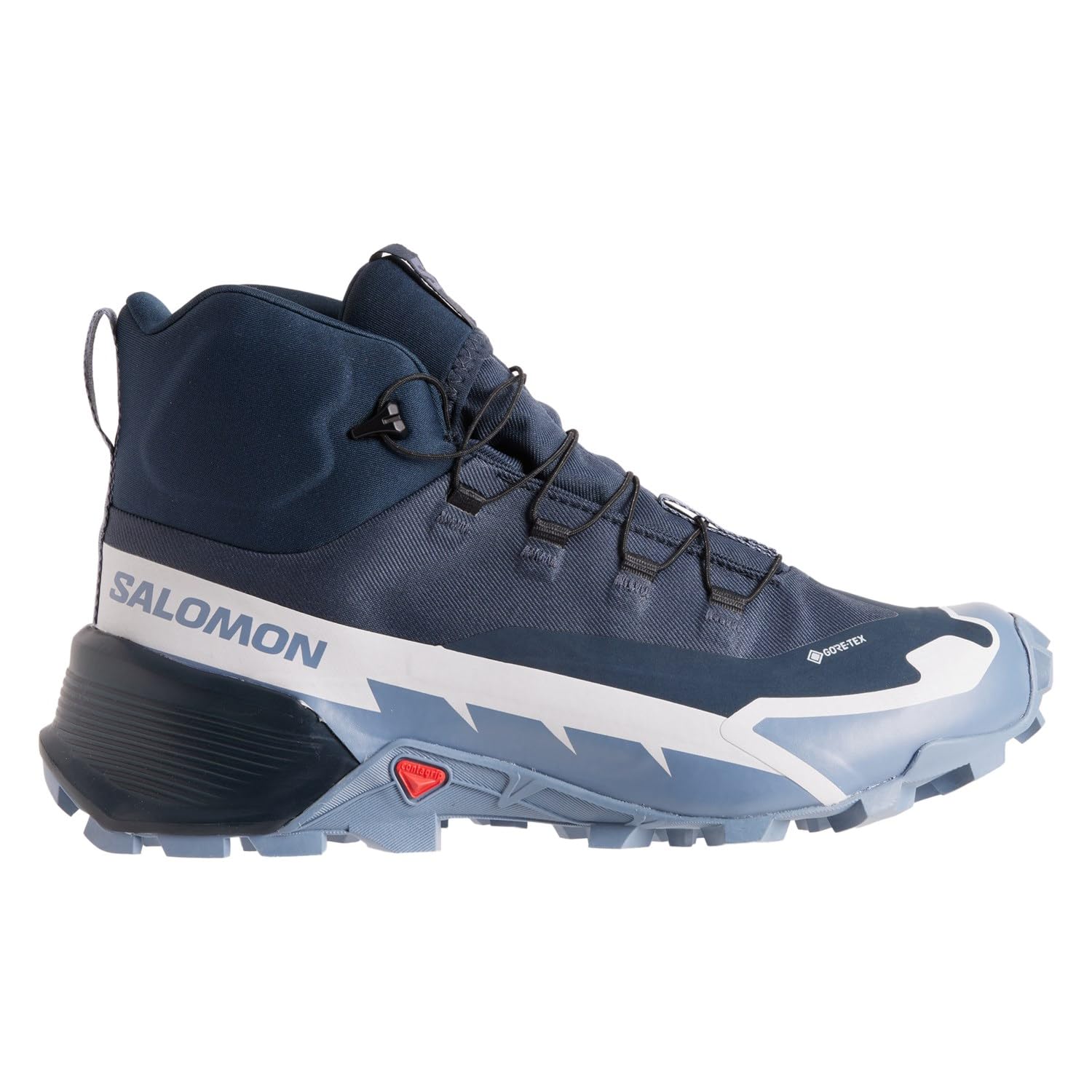 Salomon Cross Gore-TEX Hiking Shoes for Women, Slate/Trooper/Almond Cream, 7