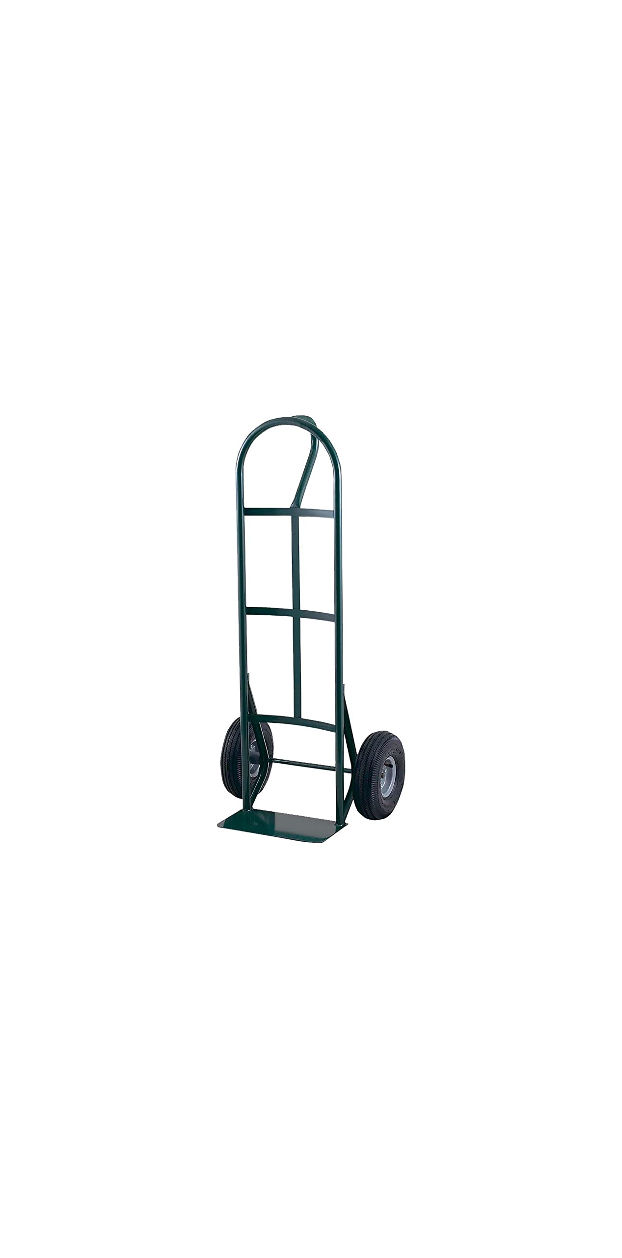 Stout ENV-DH800-HT Heavy Duty Commercial Steel Hand Truck, D-Handle, 600 Lb. Capacity, 10" Pneumatic Wheel, Green