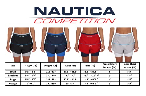 Women's Running Shorts Elastic High Waisted Dry-Fit Moisture Wicking Performance Workout Athletic Biker Compression Pocket (as1, Alpha, l, Regular, Regular, Black - Grey)