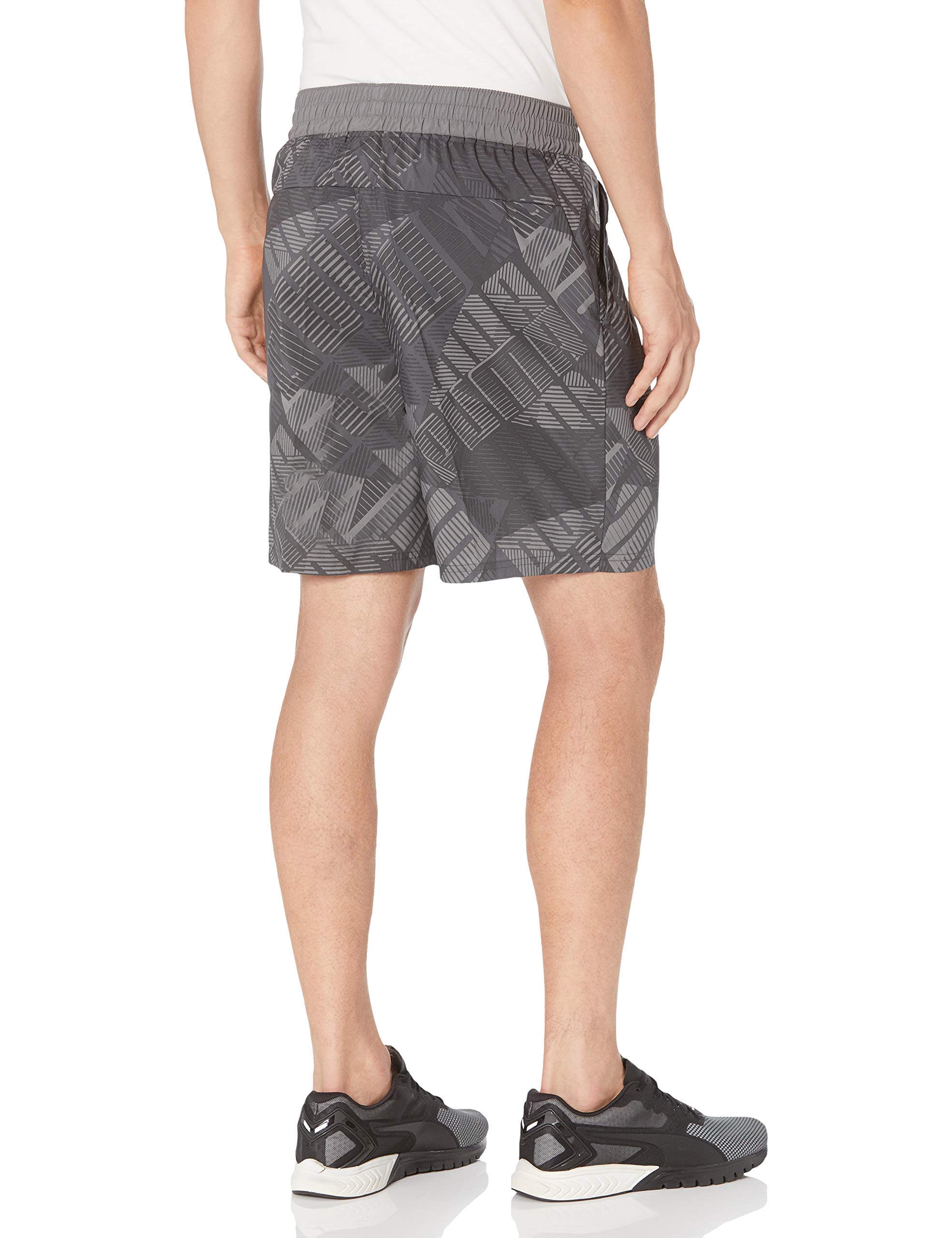 PUMA Men's All Over Print Woven Shorts, Castlerock/AOP, L