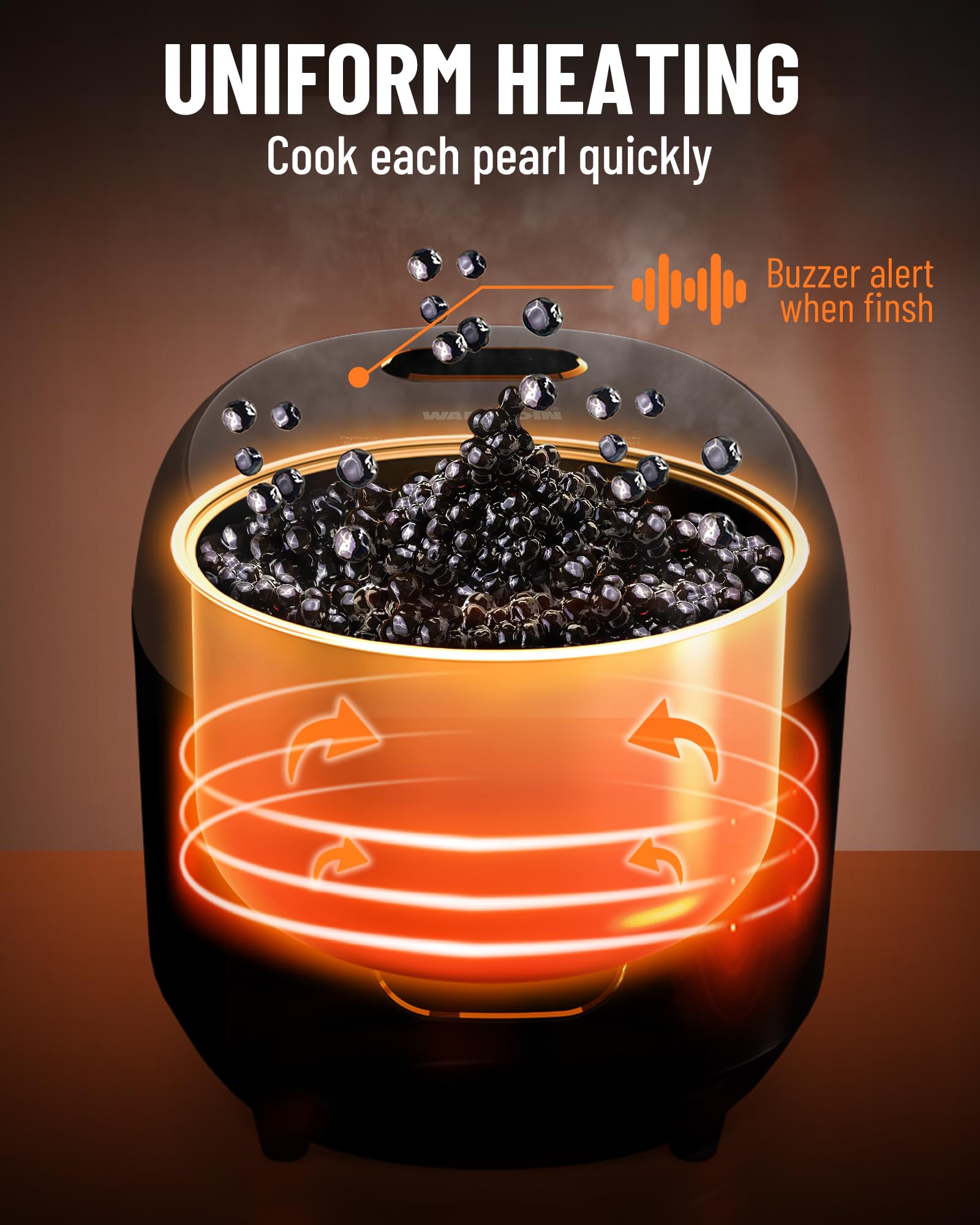 WantJoin Boba Maker Machine Commercial Boba Cooker Commercial Boba Pearl Maker for Bubble Tea Milk Tea Boba Pot for Tapioca Pearls for Restaurants Milk Tea Stores Dessert Stores Lounge Bars 110V