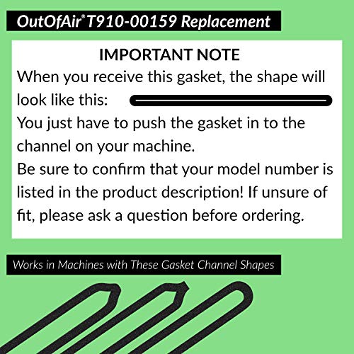OutOfAir Replacement Gasket (2-Pack) T910-00159 Works With FoodSaver V835, V840, V845, V850, V1050, V1085, V1095, and more