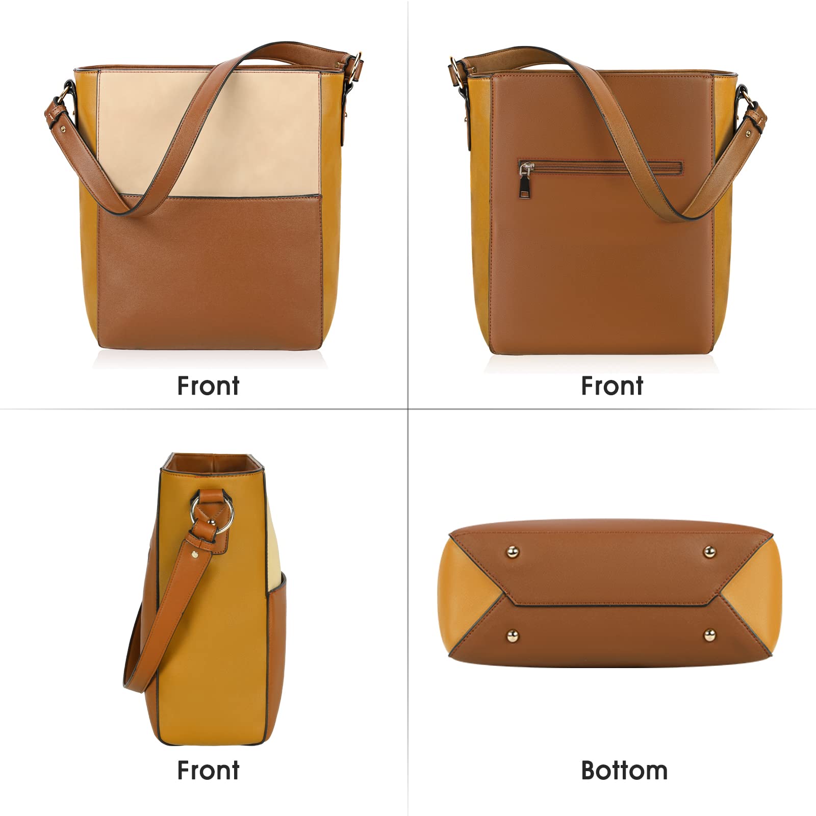 Women Handbags Tote Bag Vegan Leather Large Shoulder Bag Top Handle Satchel Purses for School Work Travel