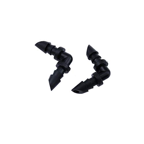 Semetall Universal 1/4” Drip Irrigation Barbed Coupling Fittings,Connectors for Drip or Sprinkler System (Right Angle Connector)