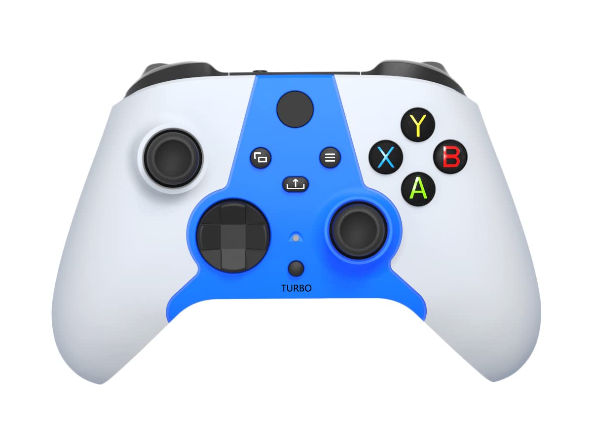 VISIONHMD Wireless Game Controller For Xbox Series X|S With Turbo Button, 4 Vibration Motors and A Stereo Audio Jack,Compatible with Xbox One,PC/Laptop Windows 10-Blue