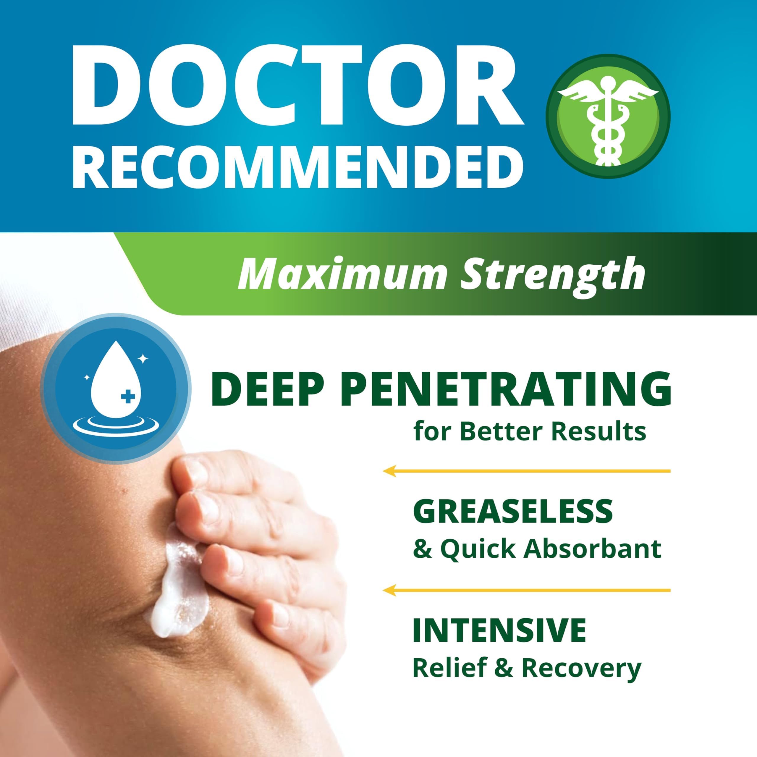 OWELL NATURALS Pain Relief Ointment - 7 oz - Maximum Strength All Natural Discomfort Reliever for Joint, Muscle, Knee, Back, Neuropathy - 5 Powerful Ingredients