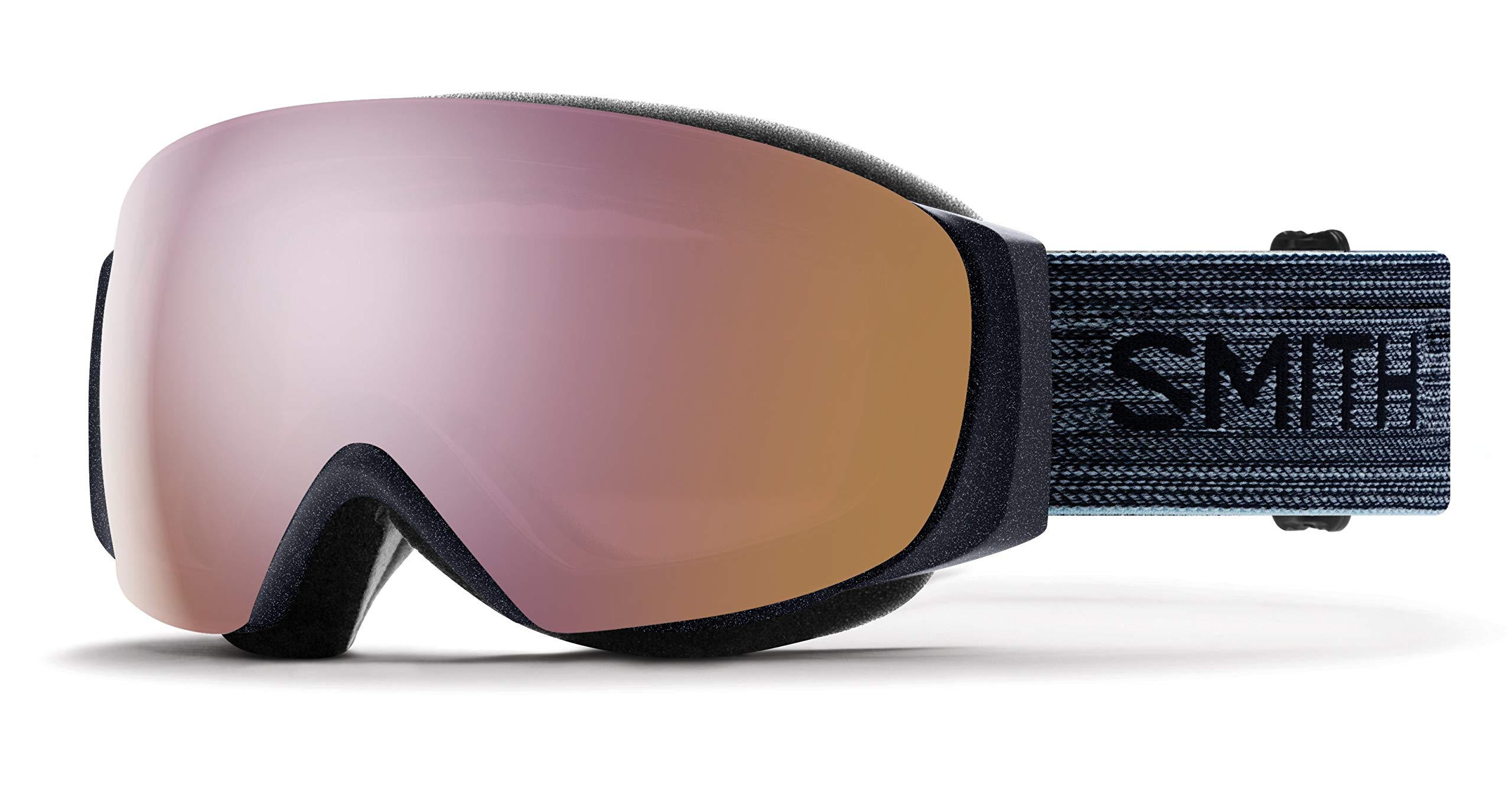 SMITH Optics I/O MAG S Women's Snow Winter Goggle - Metallic Ink, Chromapop Everyday Rose Gold Mirror
