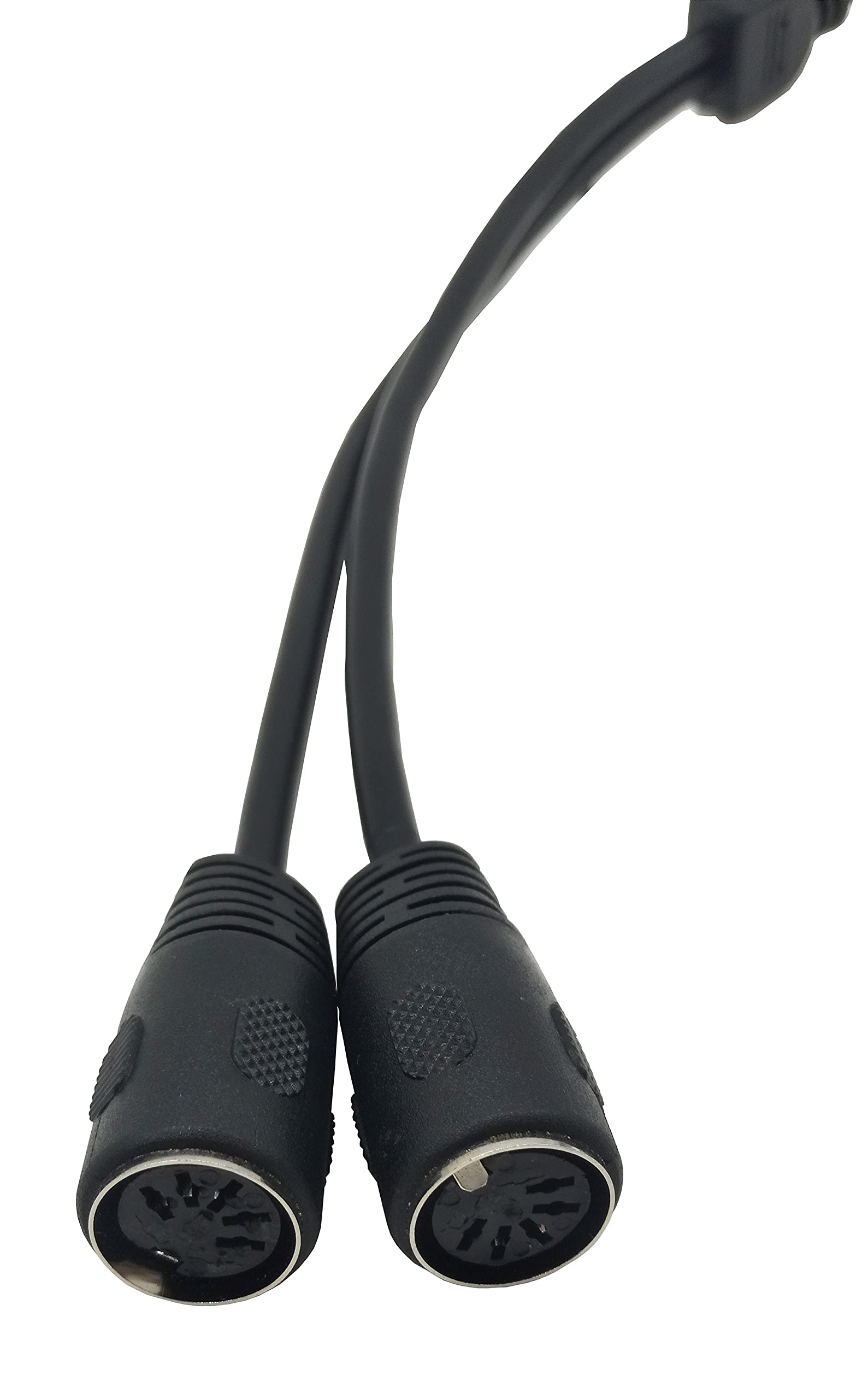 Traovien MIDI Sync Breakout Cable, DIN 5-Pin Plug 1 Male to 2 Dula Female Splitter Y MIDI Cable,5 Pin Jack Adapter Y Lead (50cm/1.6ft)
