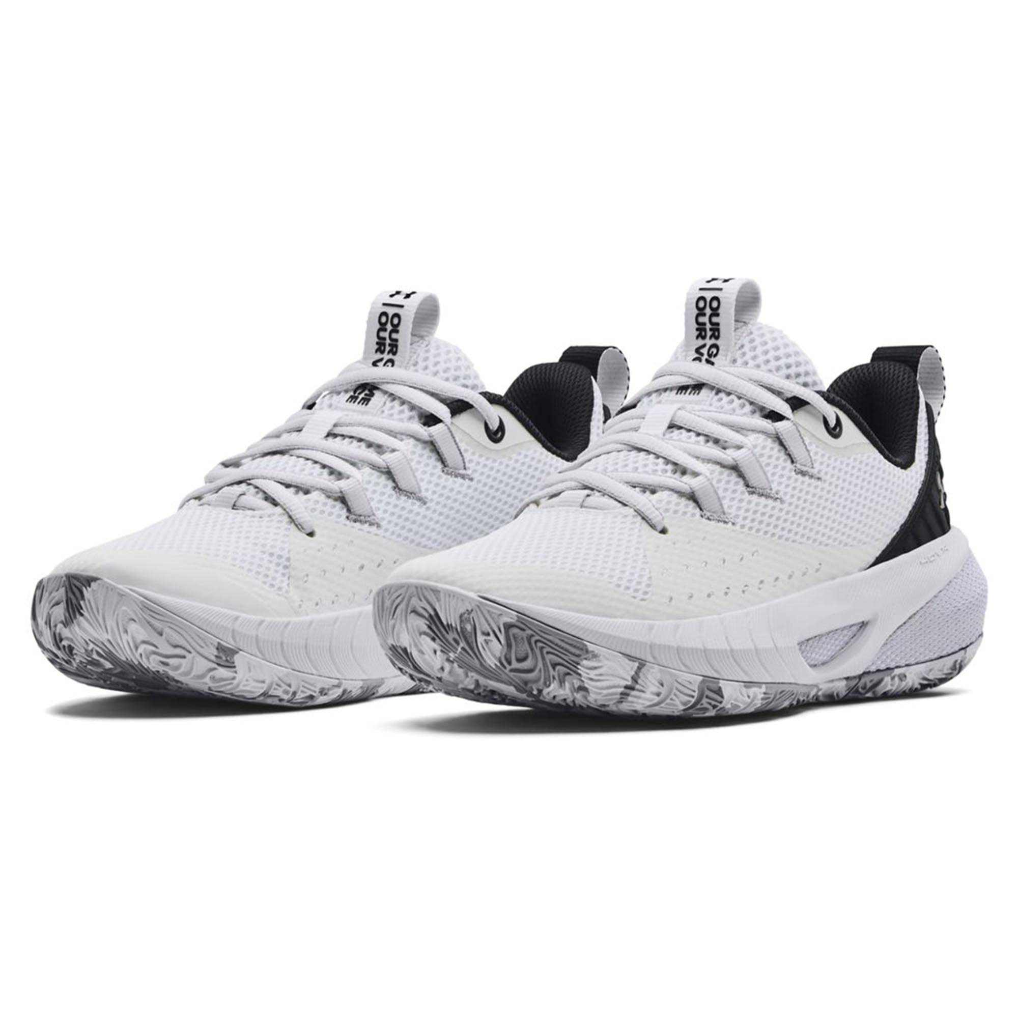 Under Armour Women's HOVR Ascent Basketball Shoe (White/Black, us_Footwear_Size_System, Adult, Women, Numeric, Medium, Numeric_9)